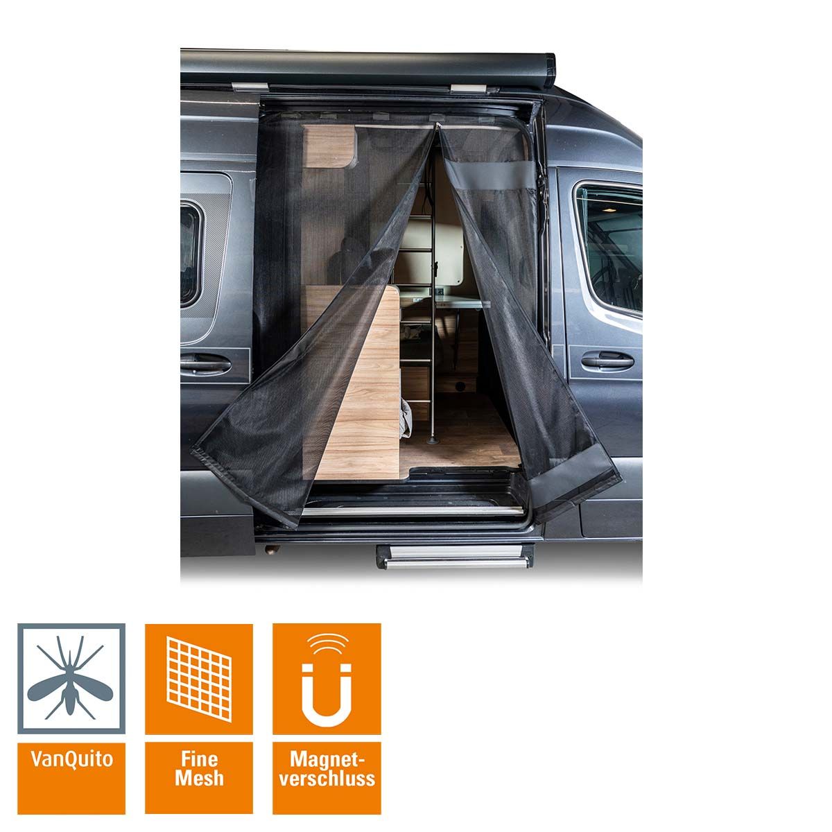 VanQuito Moskitonetz Schiebetür MB Sprinter NCV